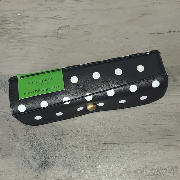 kate spade | Accessories | Kate Spade Black And White Polka Dot Pill ...